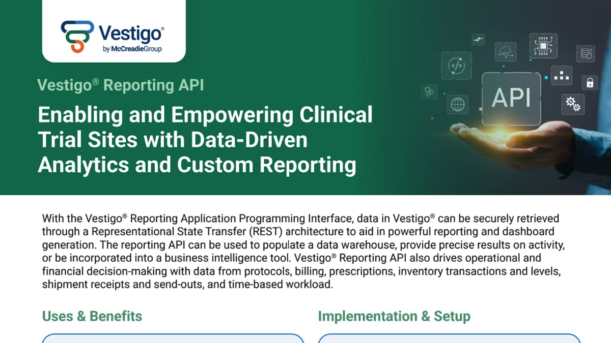 Vestigo® Reporting API - McCreadie Group